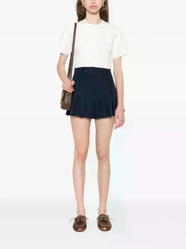 Maje Cropped Pointelle Knit Cardigan