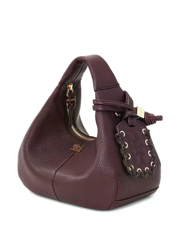 GANNI Mini Knot-detail Tote Bag - Brown