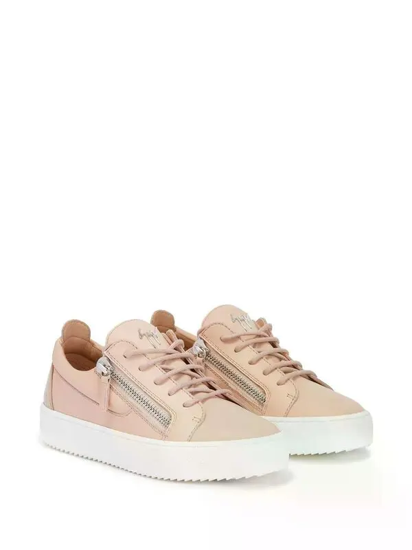 GIUSEPPE ZANOTTI Gail Leather Low-top Trainers - Pink