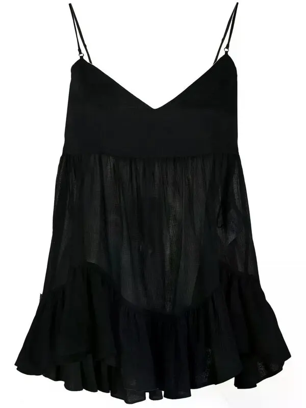 Alexander McQueen Seersucker Camisole - Black