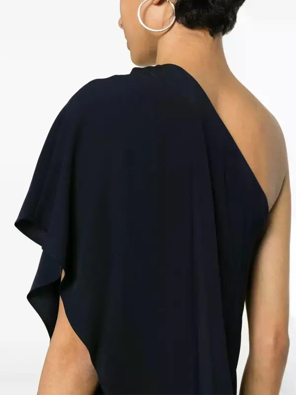 Ralph Lauren One-shoulder Cape Jumpsuit - Blue