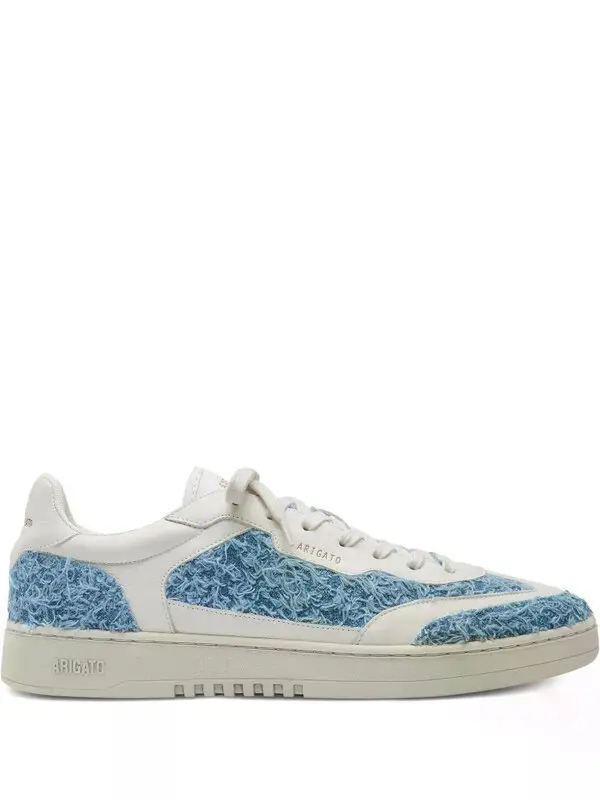 Axel Arigato Dice T-toe Sneakers With Frayed Denim Panelling - Blue