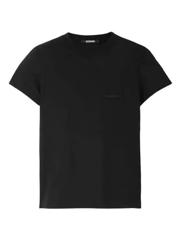 Jacquemus Grosgrain Short-sleeve T-shirt - Black