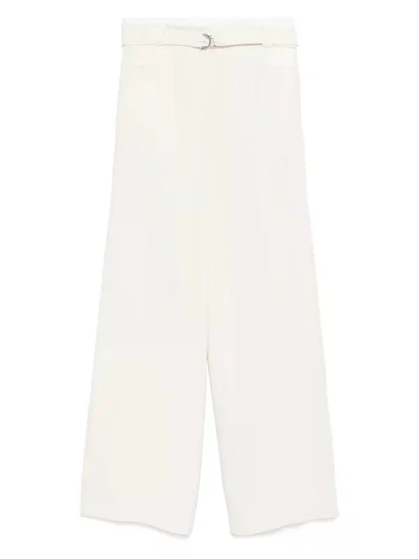 Liviana Conti Belted Straight-leg Trousers - Neutrals