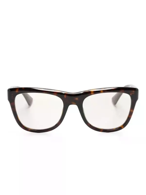 Saint Laurent Square Frame Glasses - Brown
