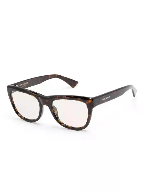 Saint Laurent Square Frame Glasses - Brown