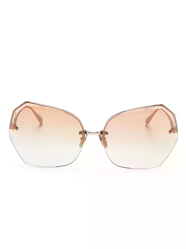 Linda Farrow Lila Sunglasses - Gold