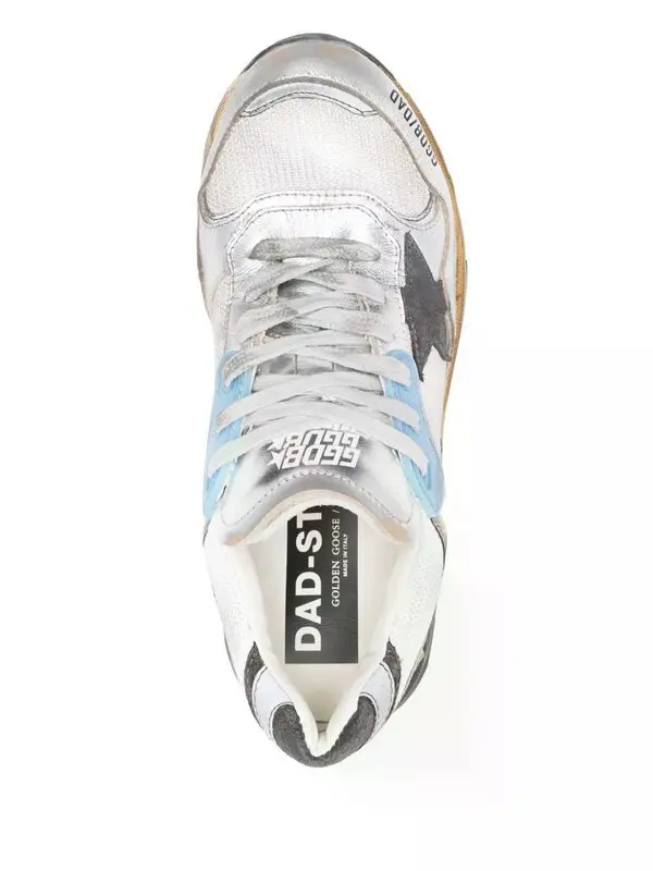 GOLDEN GOOSE Running Dad Sneakers - Silver