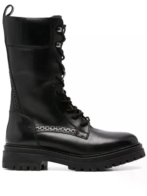 Geox 40mm Iridea Combat Boots - Black