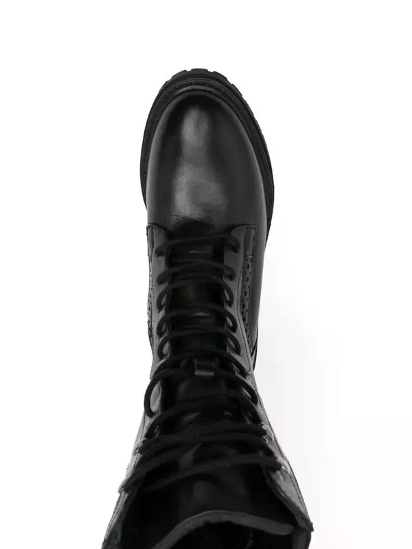 Geox 40mm Iridea Combat Boots - Black