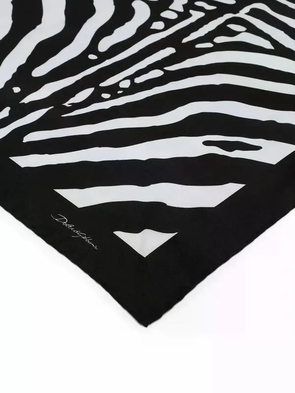 Dolce & Gabbana Zebra-print Twill Scarf