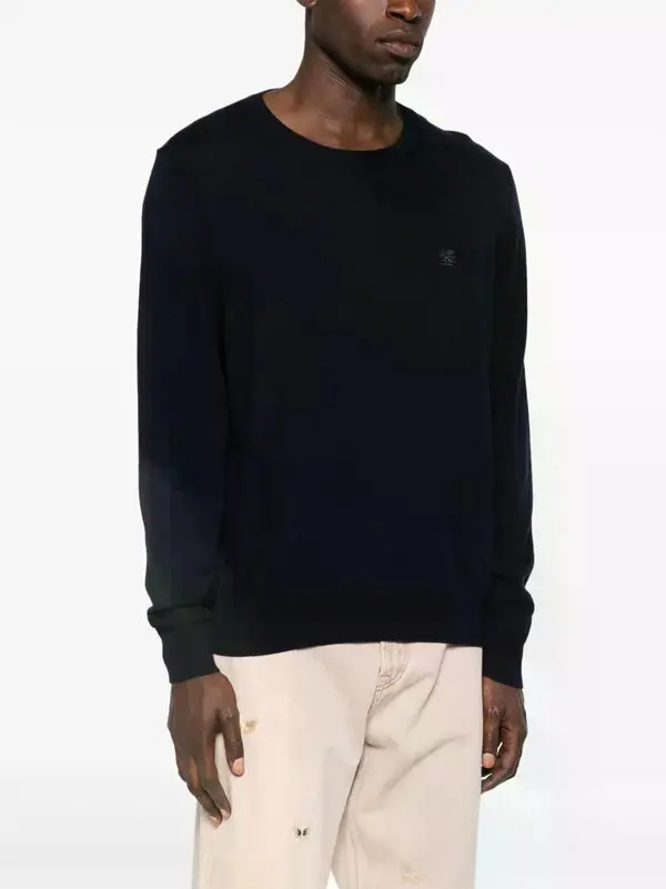 Etro Embroidered Logo Crew Neck Sweater