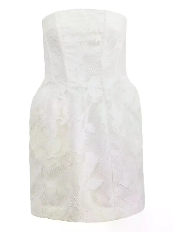 FLEUR DU MAL Lace Strapless Dress - White