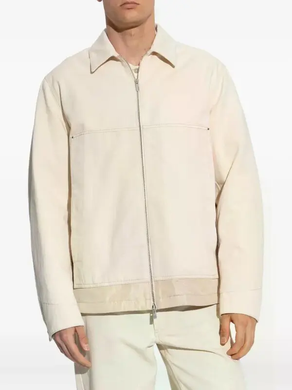 Moncler Zip-up Bomber Jacket With Sleeve Patch