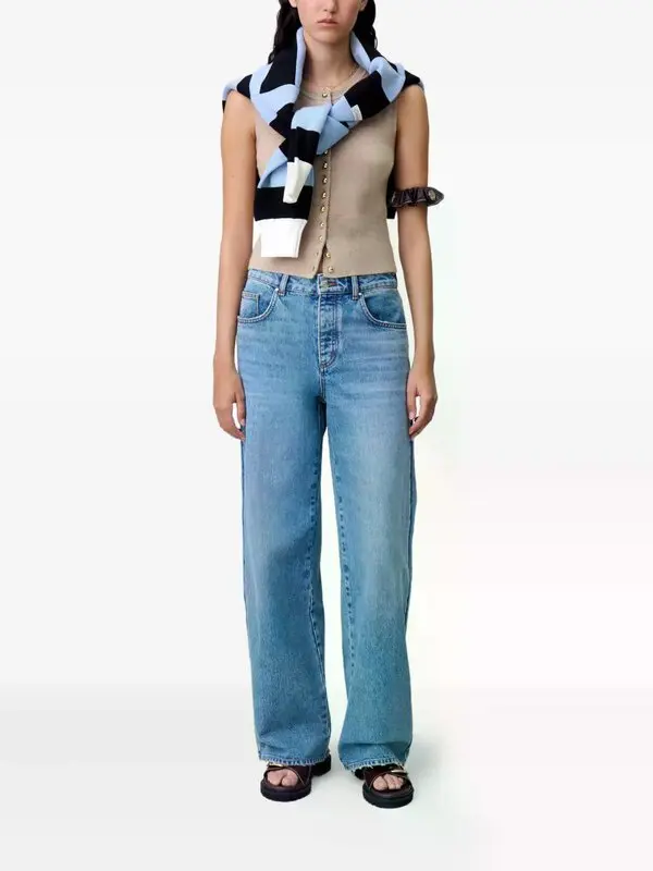 Claudie Pierlot Wide-leg Faded Jeans