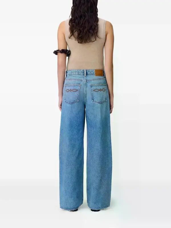 Claudie Pierlot Wide-leg Faded Jeans