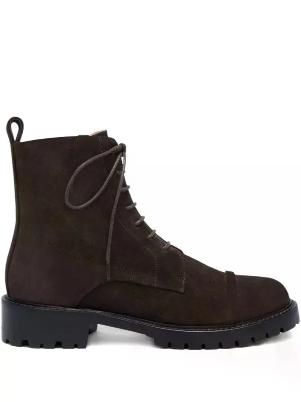 MALONE SOULIERS Miller Lace Up Combat Boots - Brown