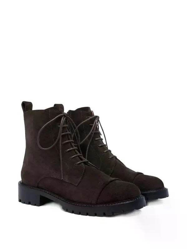 MALONE SOULIERS Miller Lace Up Combat Boots - Brown