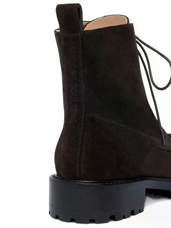 MALONE SOULIERS Miller Lace Up Combat Boots - Brown
