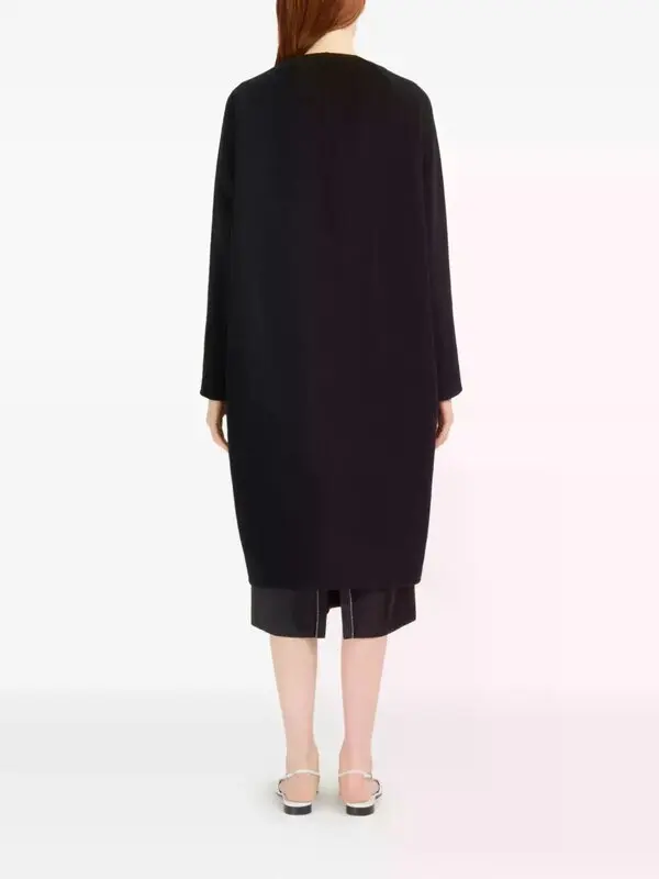 Marni Logo-embroidered Coat - Black