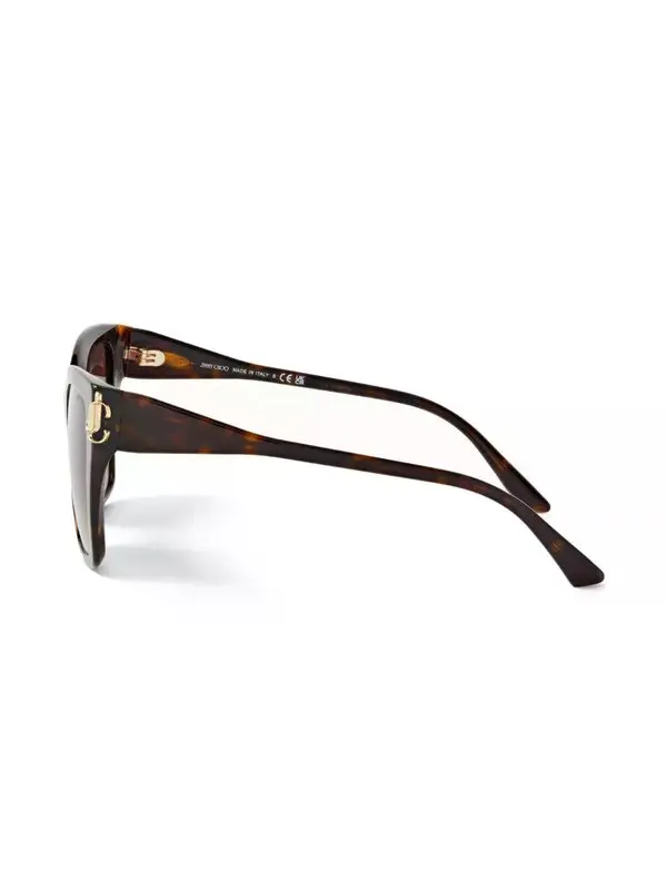 JIMMY CHOO Kira Square Frame Sunglasses - Brown