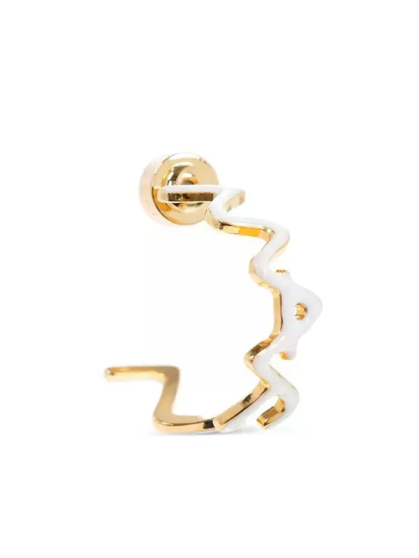 Marni Zigzag-hoop Earrings - Gold