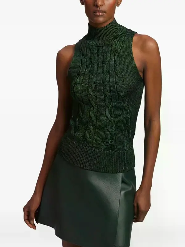 Ralph Lauren Cable-knit Sleeveless Top - Green