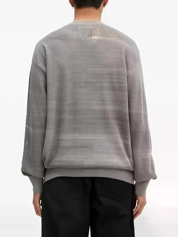 Y3 Crew Neck Sweater With Decorative Stitching