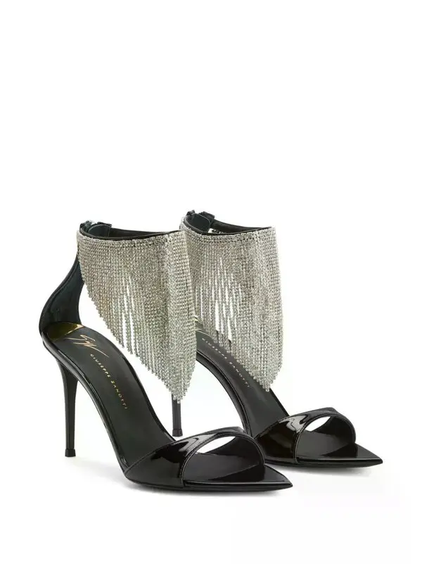 GIUSEPPE ZANOTTI Intriigo Crystal Open-toe Sandals - Black