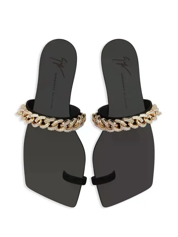 GIUSEPPE ZANOTTI Berenicee Chain Leather Sandals