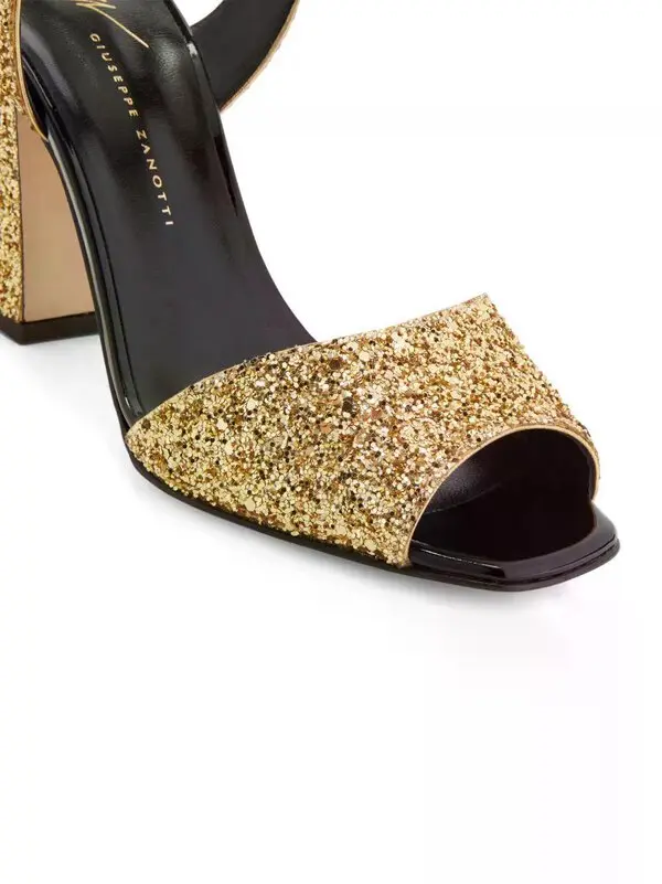 GIUSEPPE ZANOTTI Glitter Embellished Ankle Strap Sandals