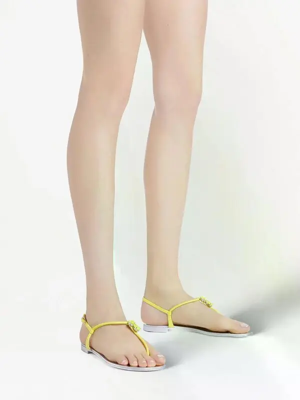 GIUSEPPE ZANOTTI Sybella T-bar Sandals - Green