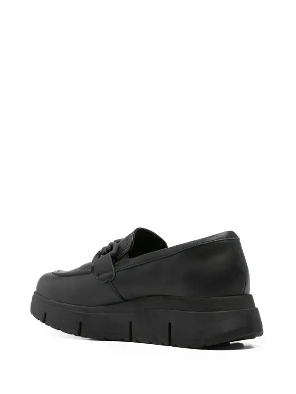 Clarks Loriini Loafers With Tonal Logo Plaque - Black
