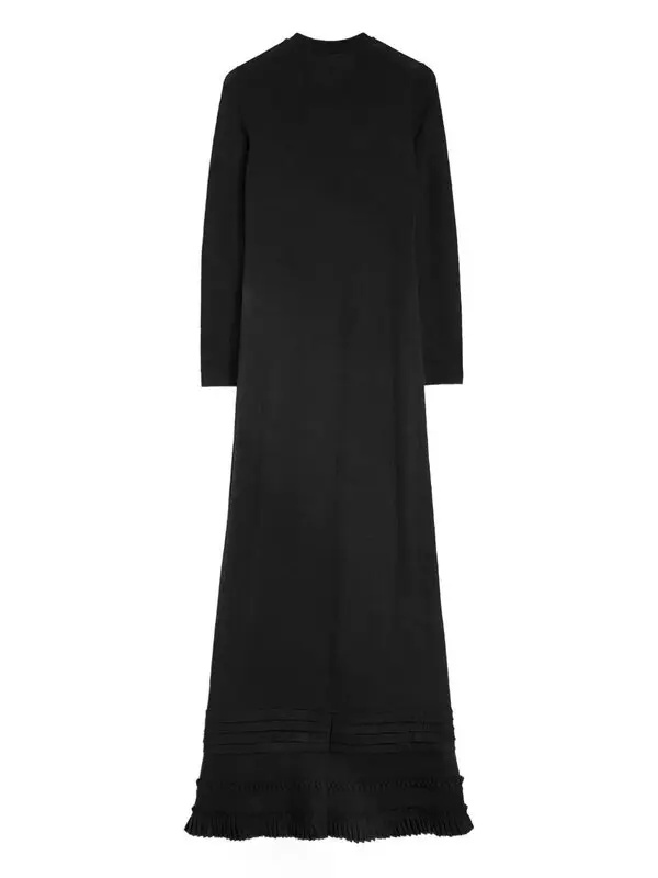 JIL SANDER Crewneck Maxi Dress With Ruffled Hem