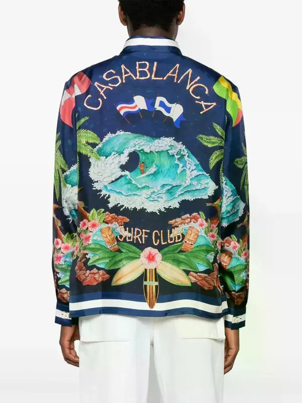 Casablanca Silk Shirt - Blue