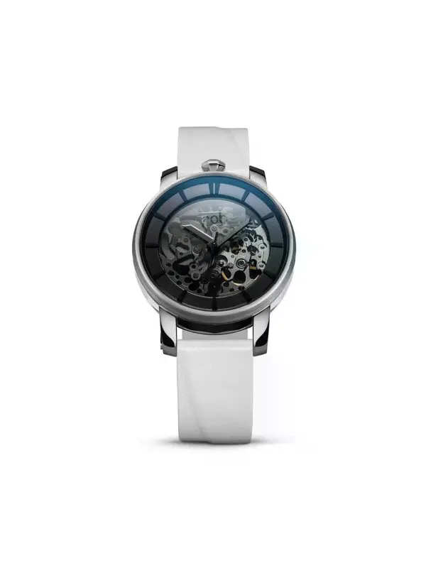 FOB PARIS Stainless Steel Automatic Skeleton Watch - Silver