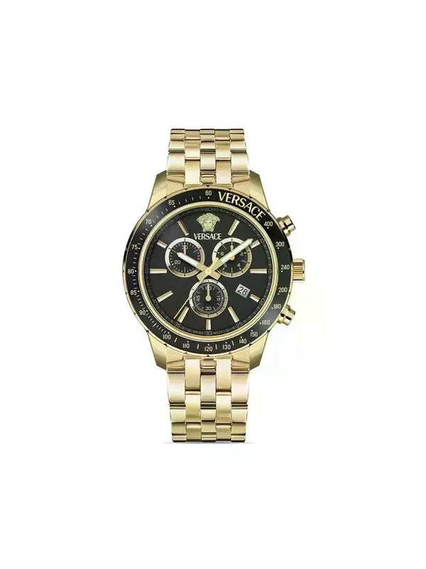 Versace Chronograph Stainless Steel Watch - Black