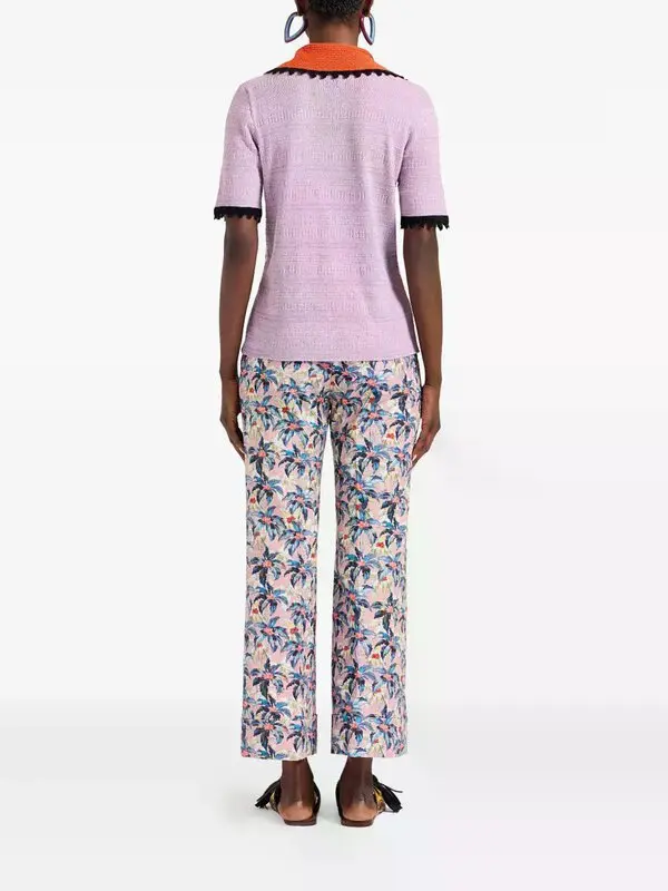 La DoubleJ Hendrix Floral Print Flared Trousers