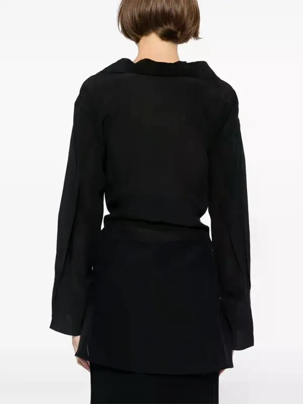 Maticevski V-neck Overlap Zip Shirt