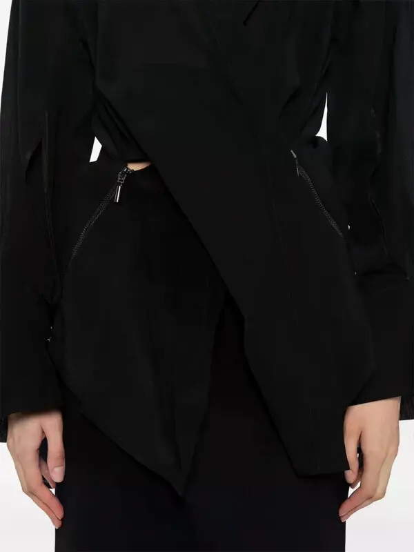 Maticevski V-neck Overlap Zip Shirt