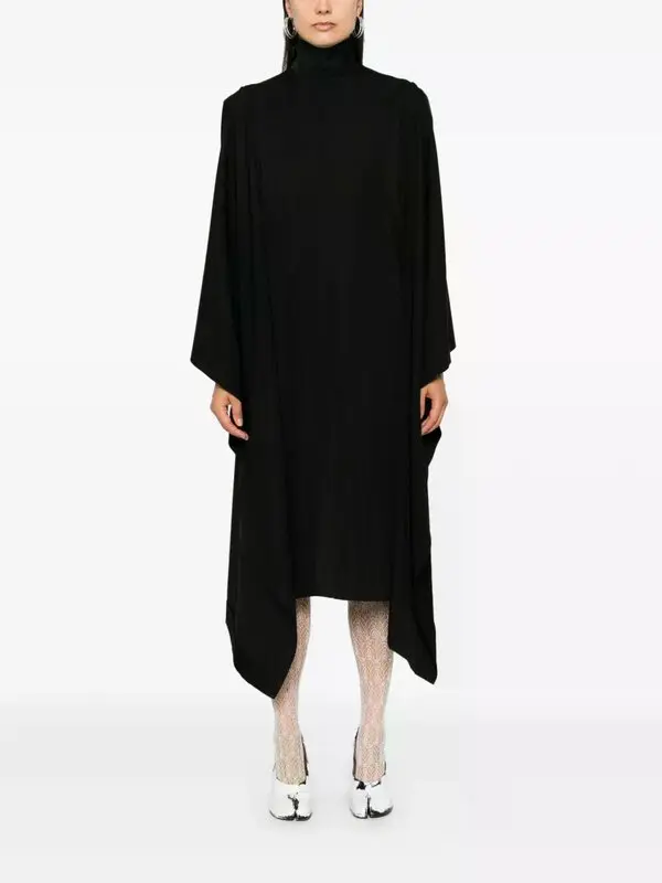 ALAINPAUL Draped Midi Dress