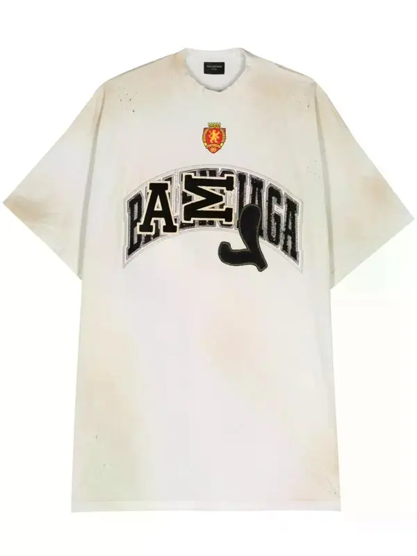 Balenciaga Distressed Skater T-shirt - Neutrals