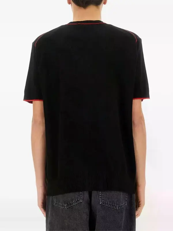 VIVIENNE WESTWOOD Alex Contrast-stitched Short-sleeves T-shirt - Black
