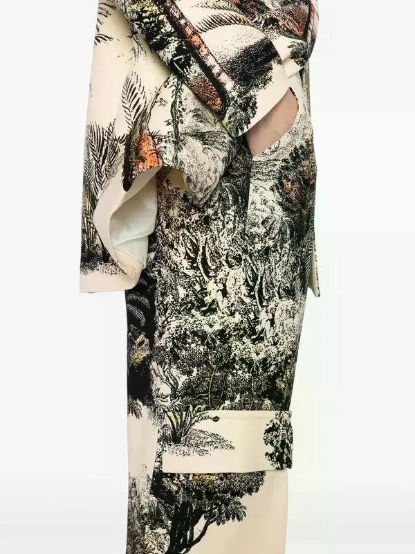 ISABEL SANCHIS Landscape Print Cargo Trousers
