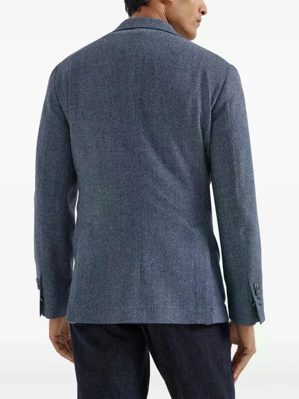 Brunello Cucinelli Cavallo Wool-blend Blazer - Blue