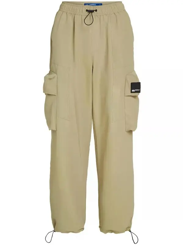 Karl Lagerfeld Straight-leg Cargo Trousers - Neutrals