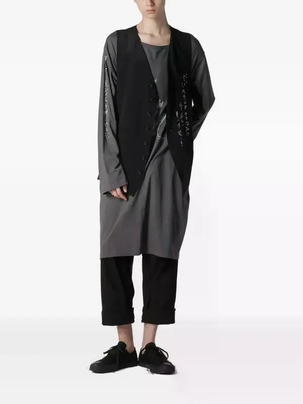 Yohji Yamamoto Sleeveless Text Gilet