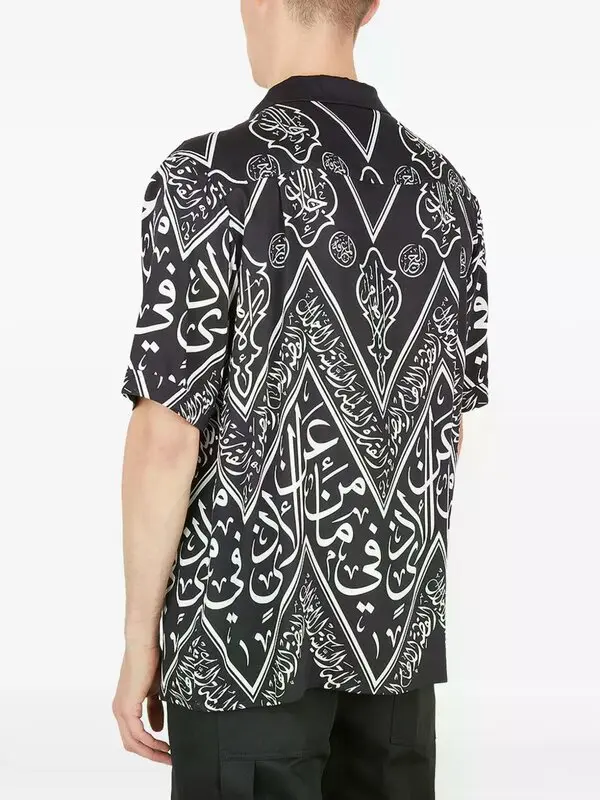 GMBH Script-print Short-sleeve Shirt - Black