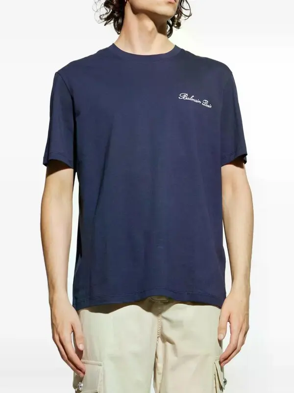 Balmain Embroidered-logo T-shirt