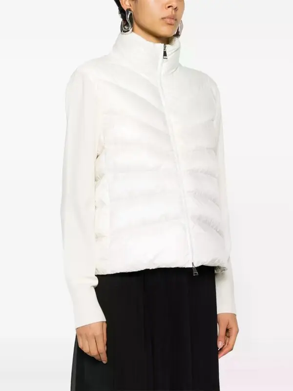 Moncler Padded Wool Cardigan - Neutrals
